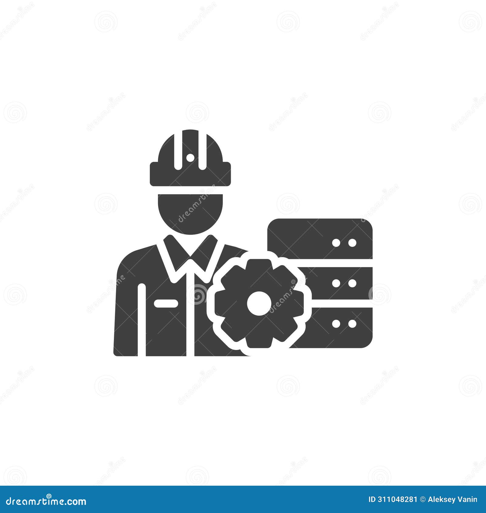 Data Engineer vector icon stock vector. Illustration of managemen ...
