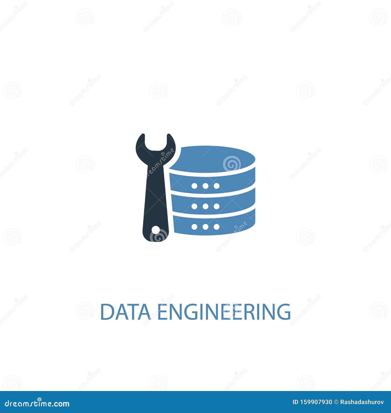 Data Engineering Concept 2 Colored Icon Stock Vector - Illustration of ...