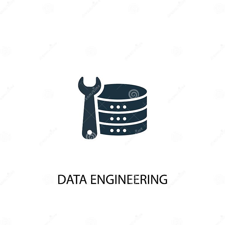 Data Engineering Icon. Simple Element Stock Vector - Illustration of ...
