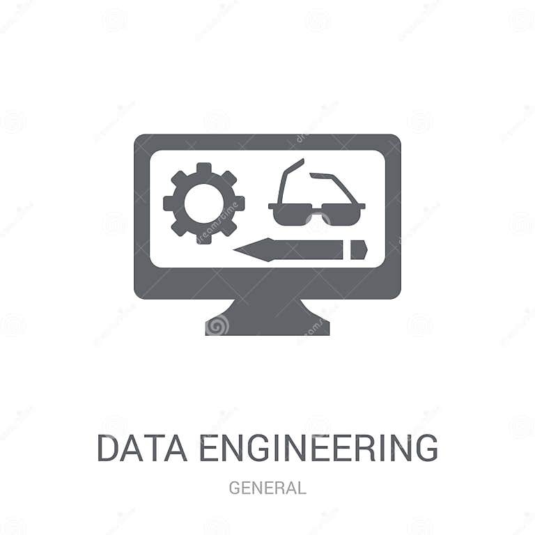 Data Engineering Icon. Trendy Data Engineering Logo Concept on W Stock ...