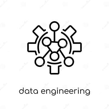 Data Engineering Icon. Trendy Modern Flat Linear Vector Data Eng Stock ...