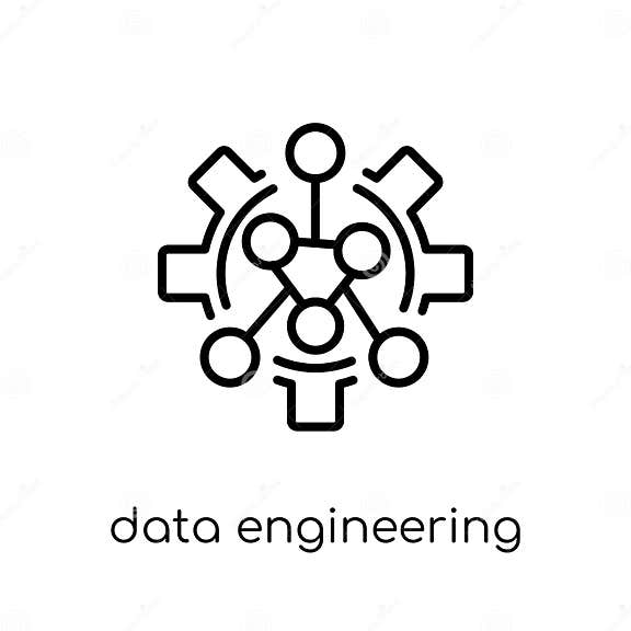 Data Engineering Icon. Trendy Modern Flat Linear Vector Data Eng Stock ...