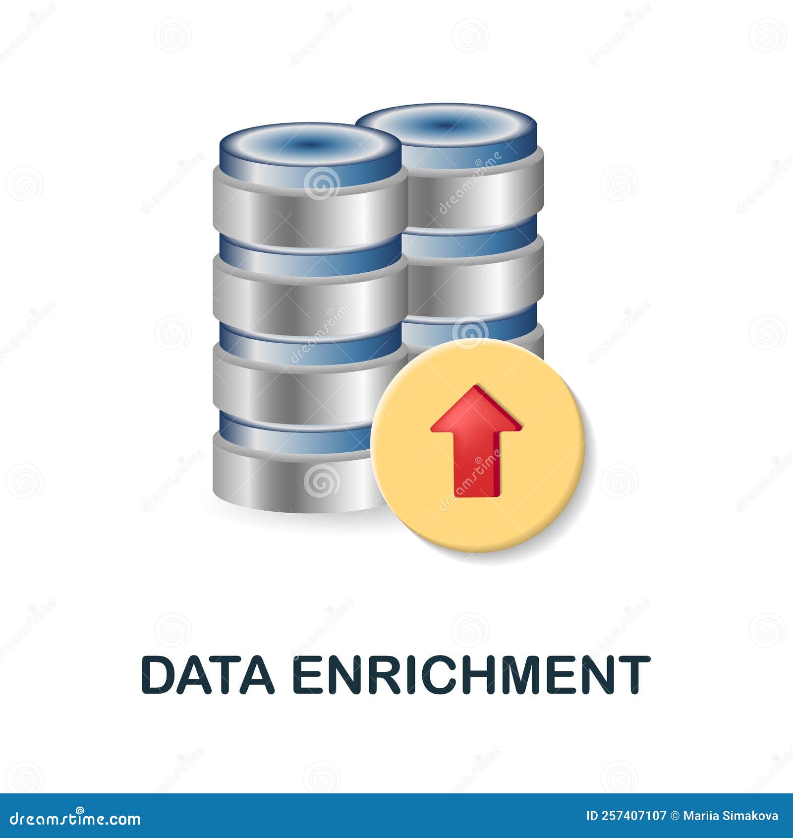Data Enrichment Icon. 3d Illustration from Customer Relationship ...