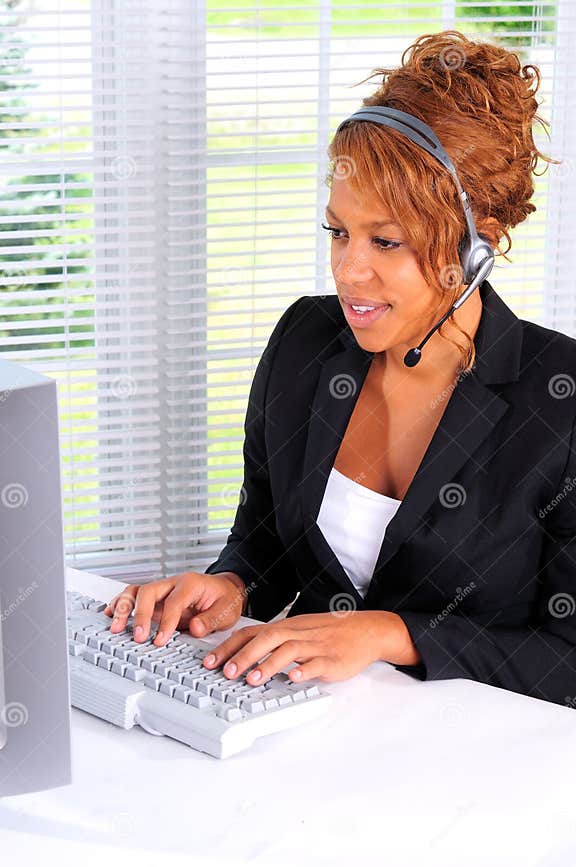 Data Entry stock photo. Image of girl, attractive, brunette - 7031462