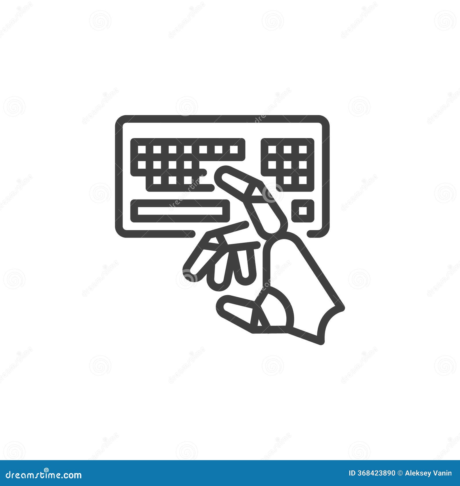 Data Entry And Text Decoding On Futuristic Interface Screen. Cartoon ...