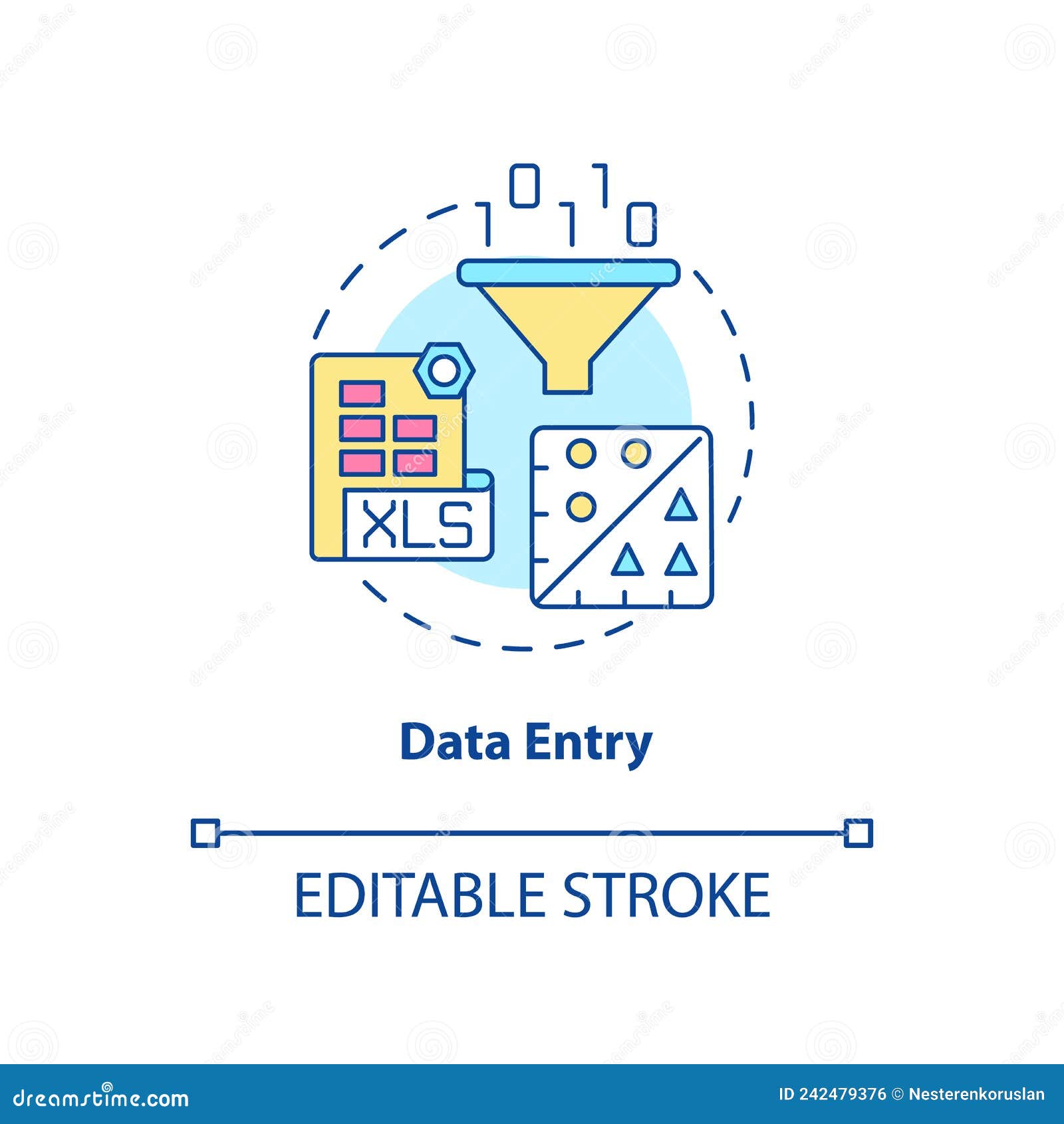 Data entry concept icon stock vector. Illustration of abstract - 242479376