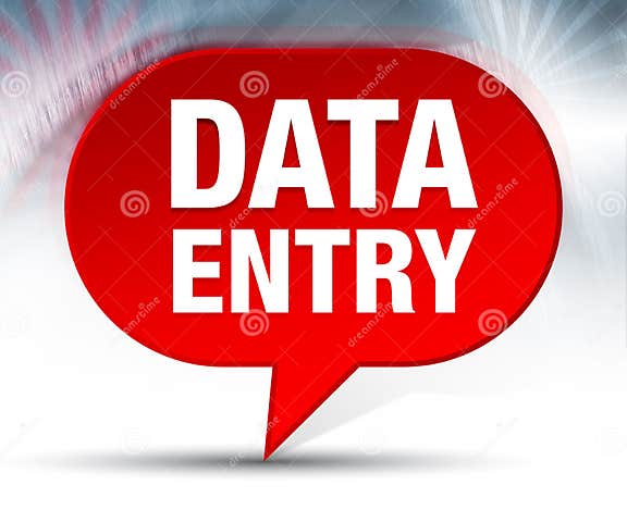 Data Entry Red Bubble Background Stock Illustration - Illustration of ...