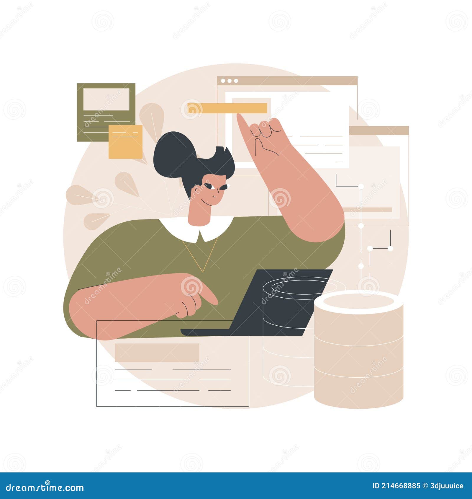 Data Entry Services Abstract Concept Vector Illustration. Stock Vector ...