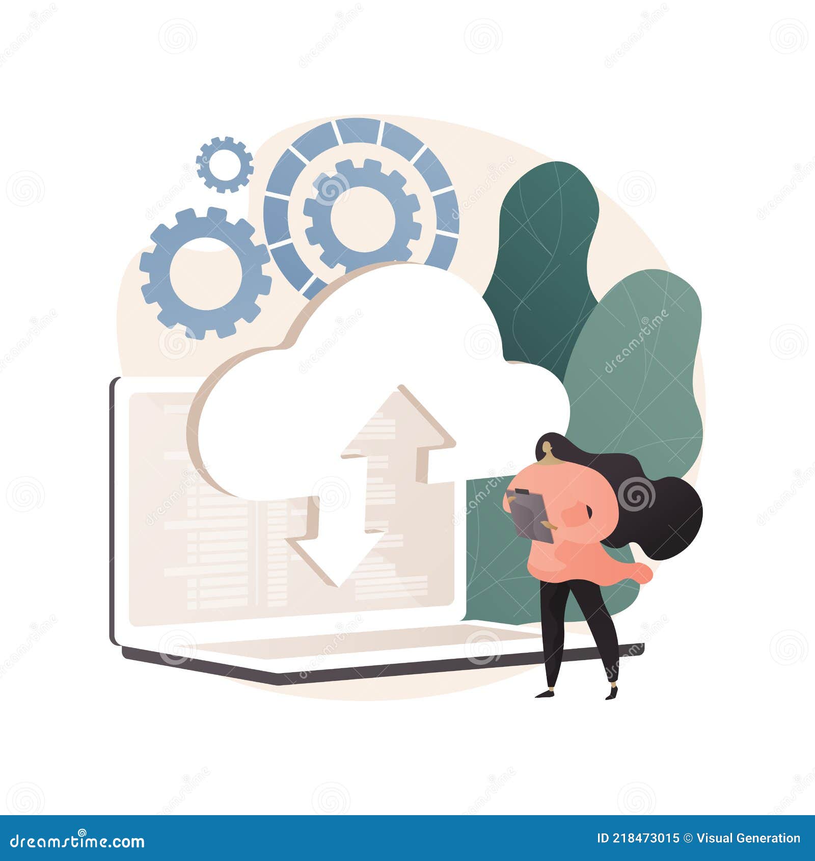Data Entry Services Abstract Concept Vector Illustration. Stock Vector ...