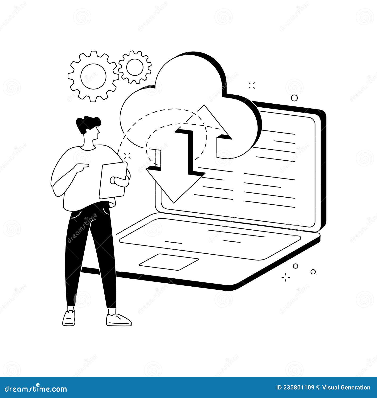 Data Entry Line Icon, Outline Symbol, Vector Illustration, Concept Sign ...