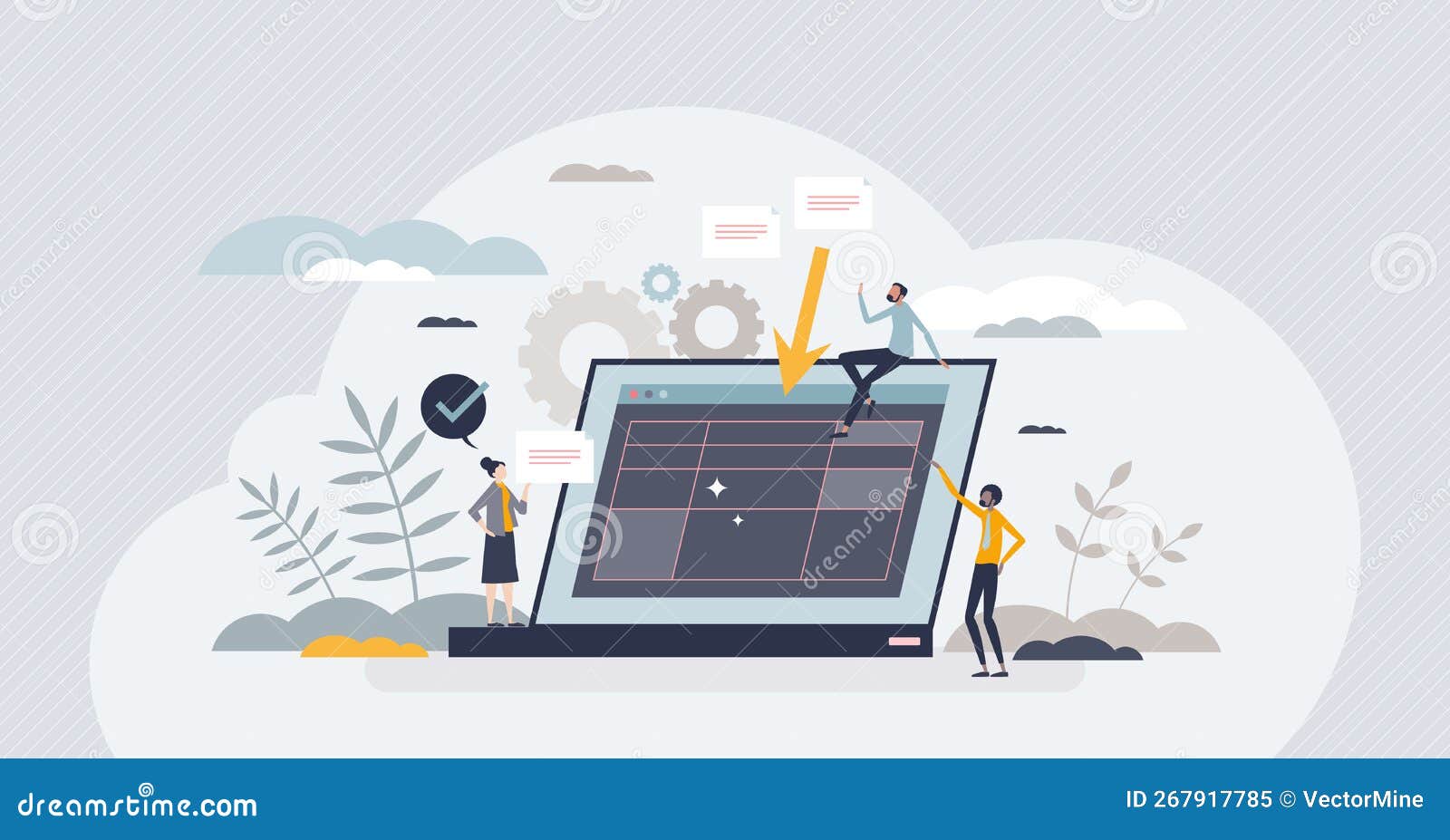 Data Entry Software for Information Upload Automation Tiny Person Concept Stock Vector ...