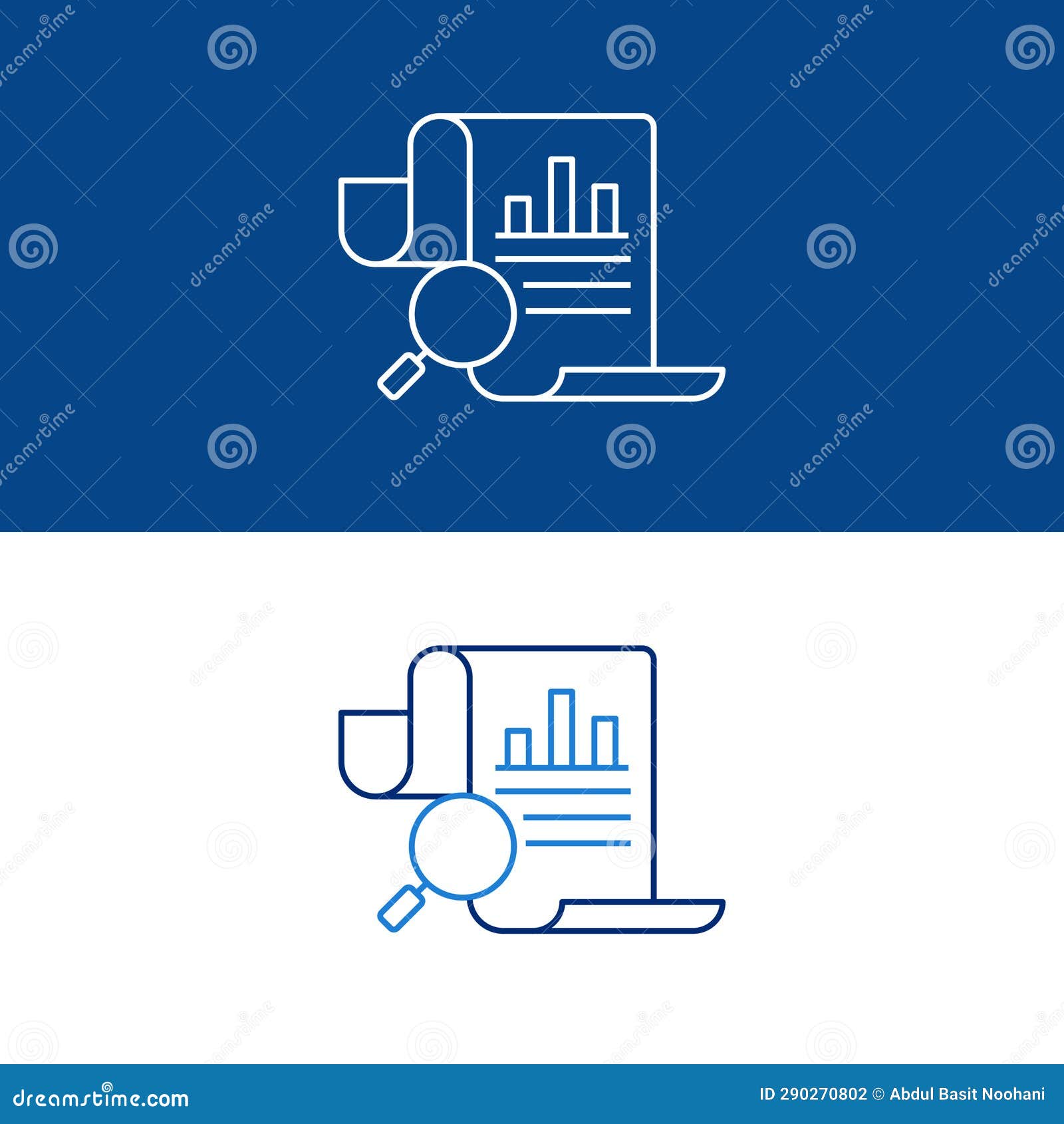 Data Examination Icon. Document Content Analysis Stock Illustration ...