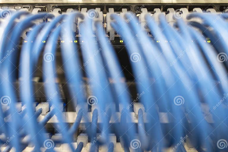 Data Exchange Center and Cables Stock Photo - Image of interface, brown ...