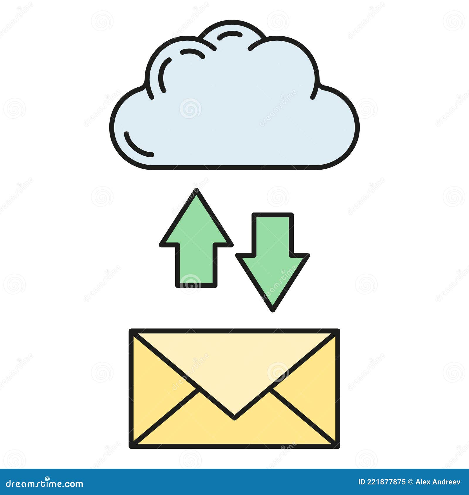 Data Exchange Cloud Icon, Protect Remote Info Storage, Database ...