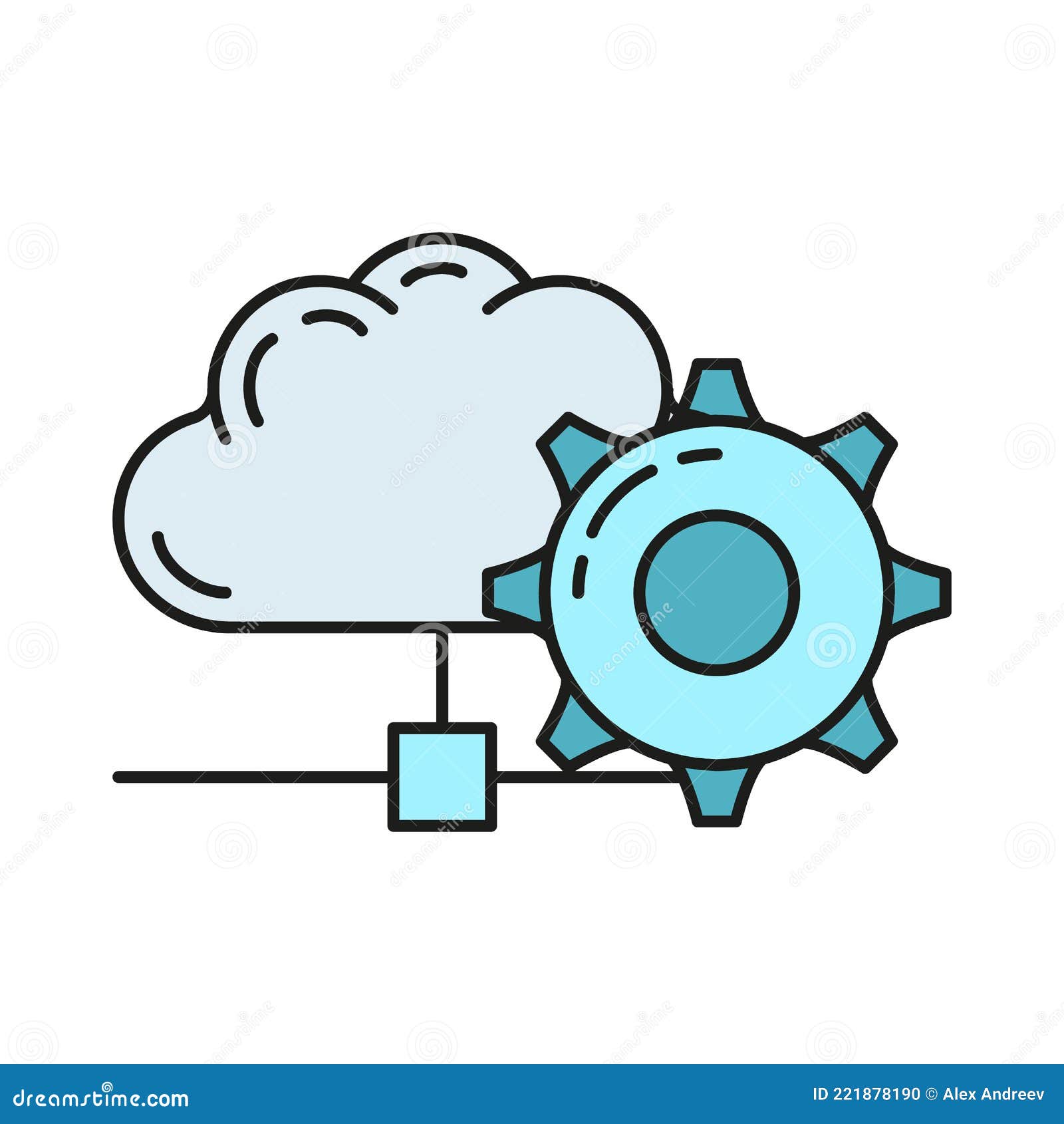Data Exchange Cloud Icon, Protect Remote Info Storage, Database ...