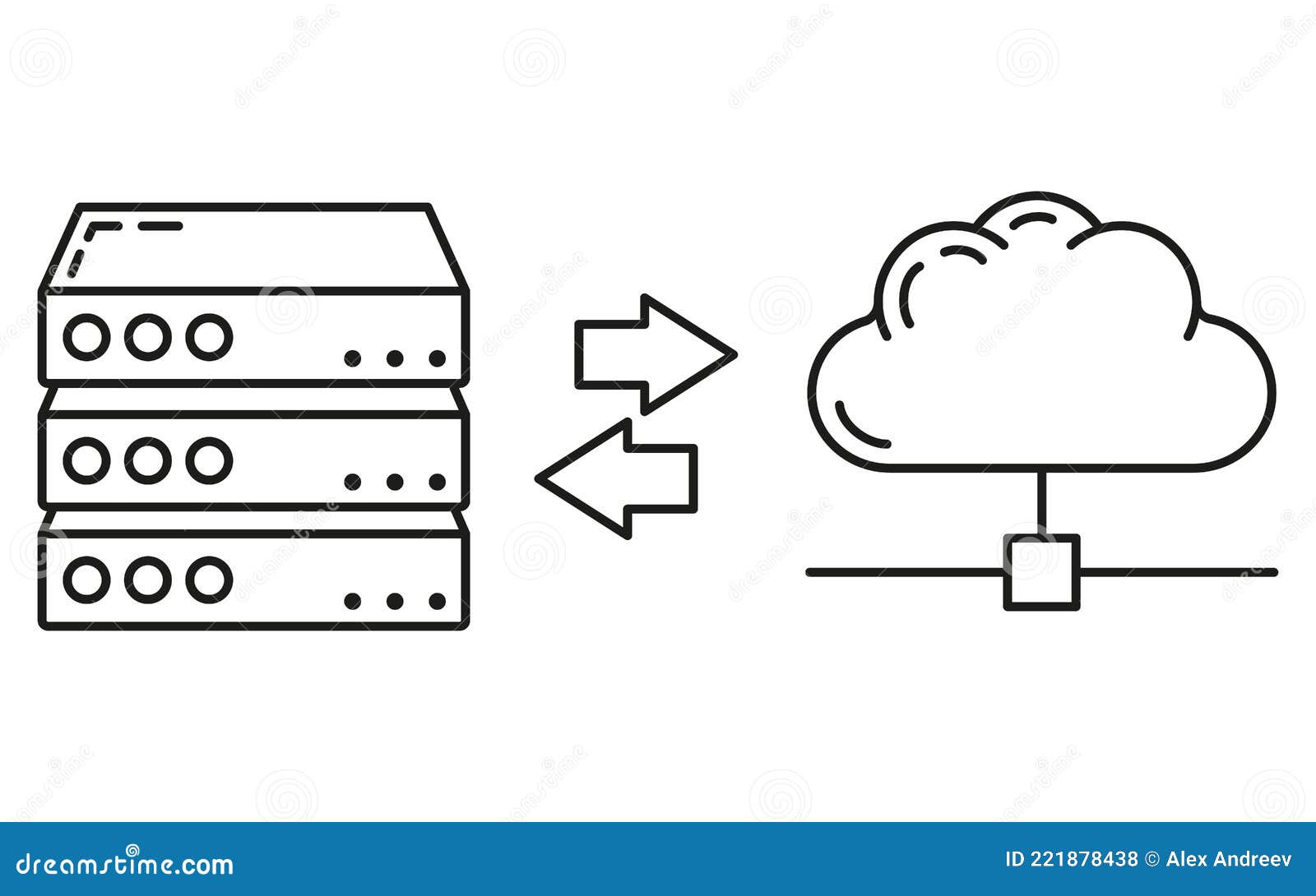 Data Exchange Cloud Icon, Protect Remote Info Storage, Database ...