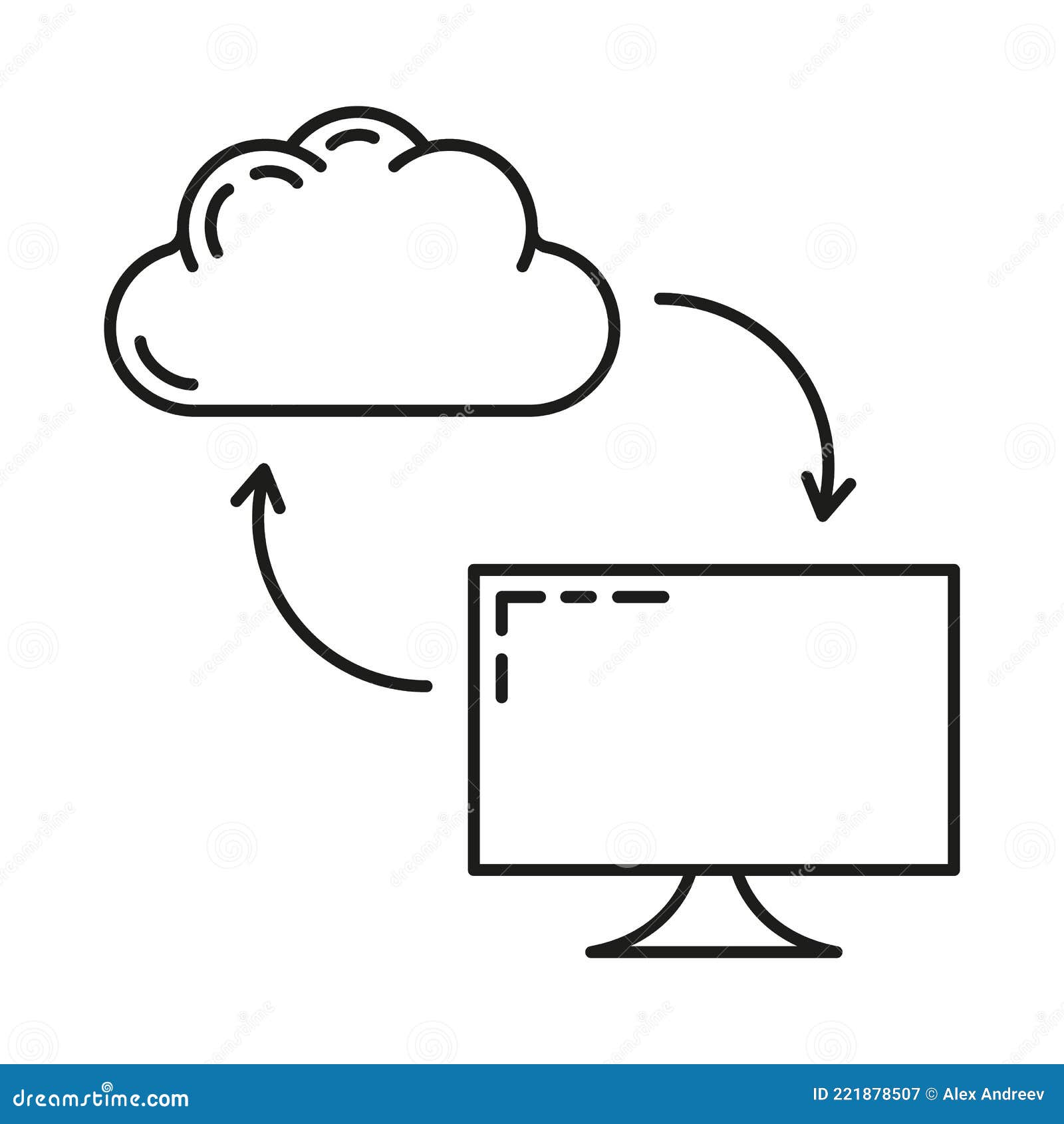 Data Exchange Cloud Icon, Protect Remote Info Storage, Database ...