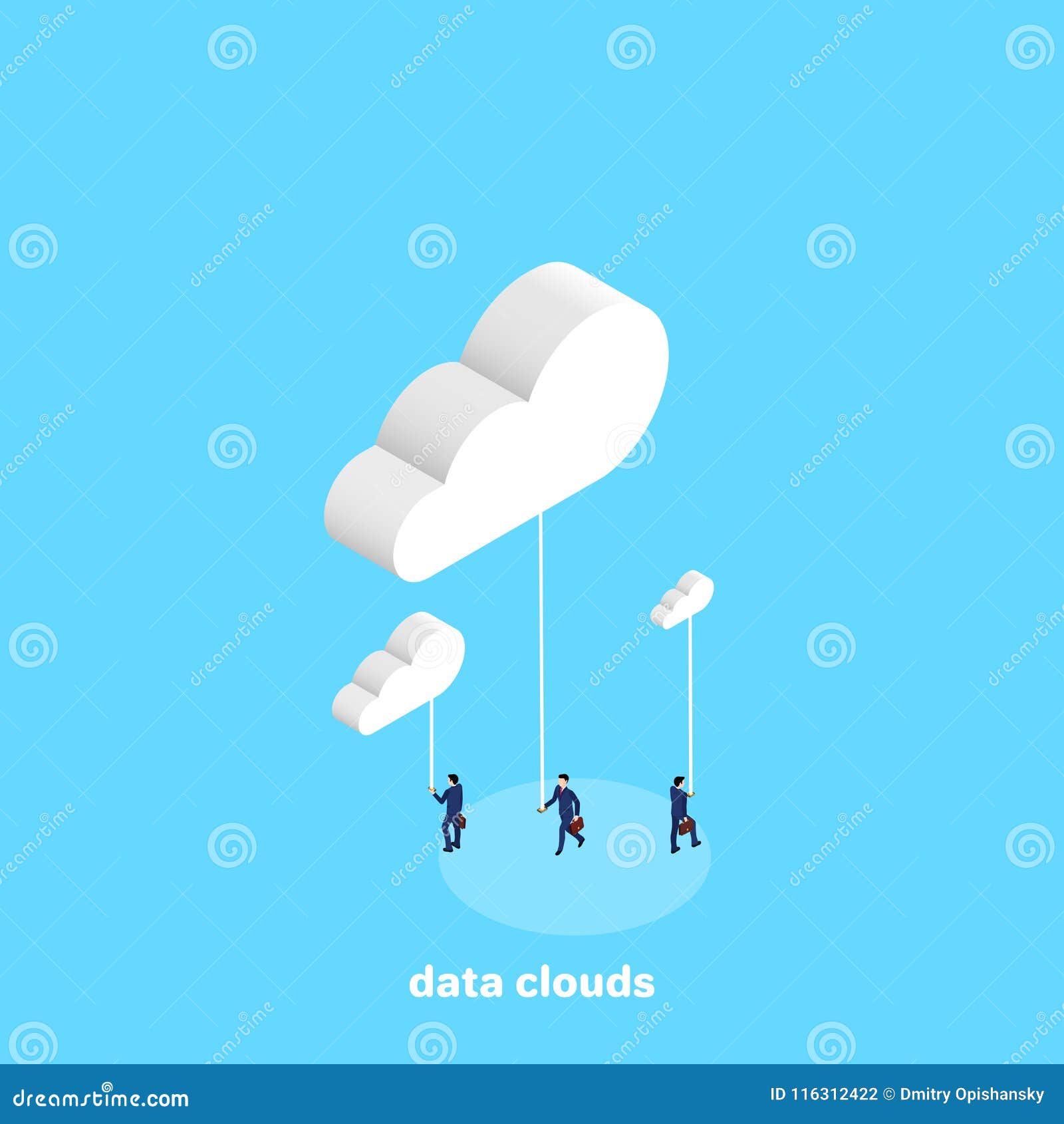 Data Exchange for Cloud Technologies Stock Vector - Illustration of ...