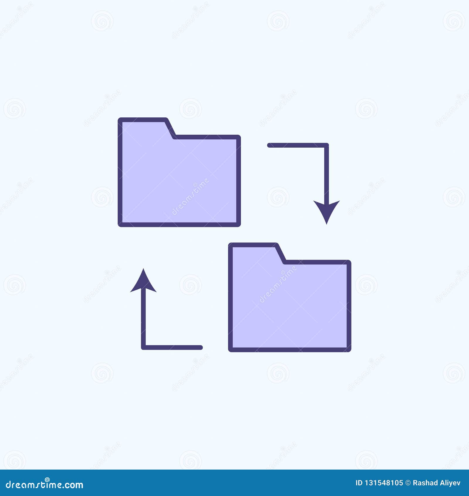 Data Exchange 2 Colored Line Icon. Simple Colored Element Illustration ...