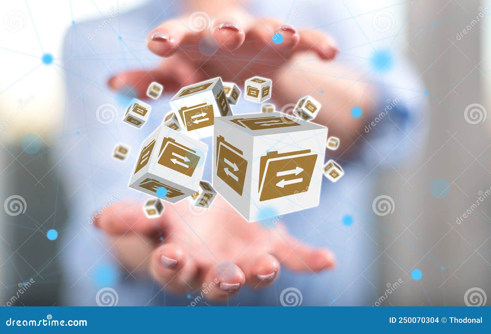 Concept of data exchange stock photo. Image of business - 250070304