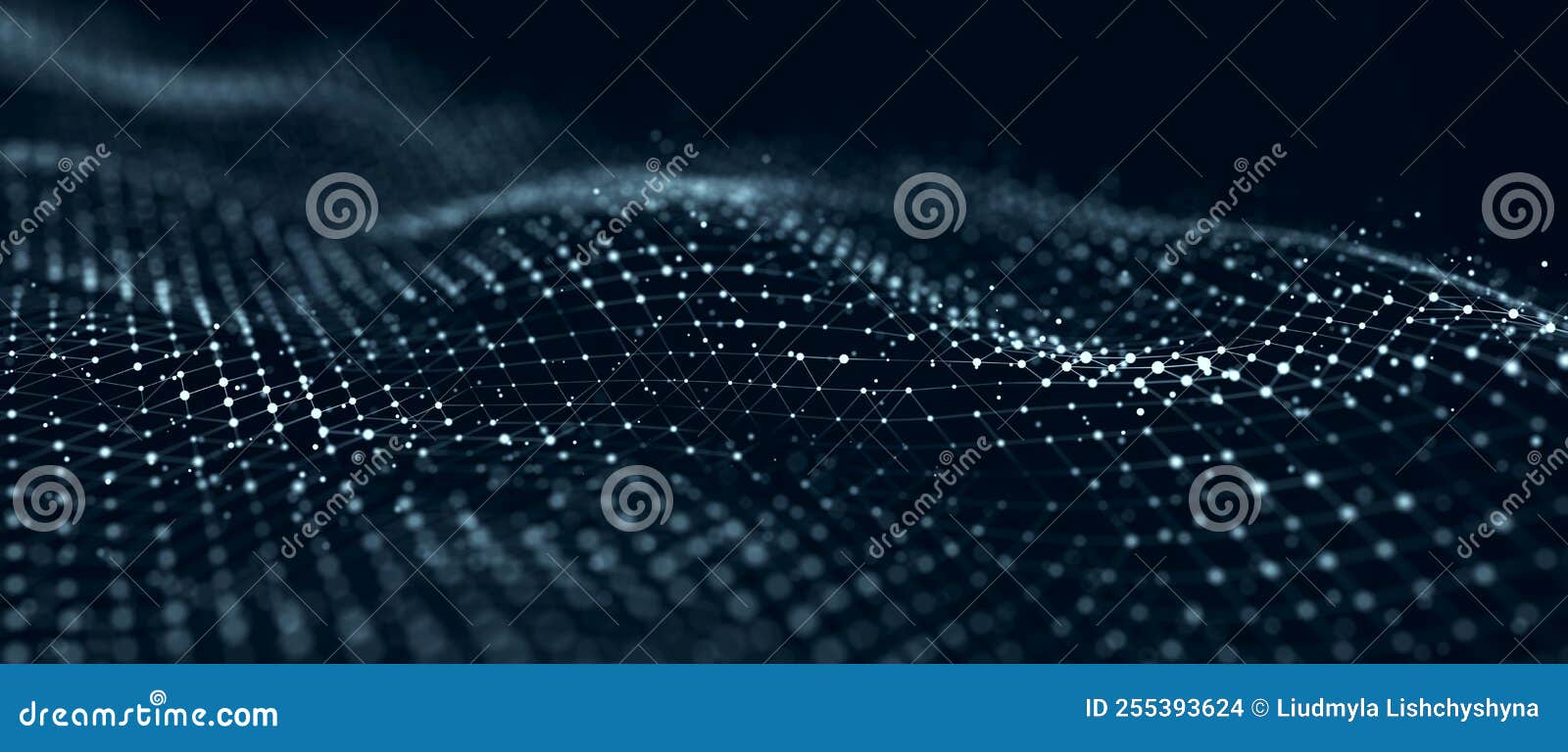 Data Exchange. 3D Mesh with Connecting Points and Lines. Abstract ...