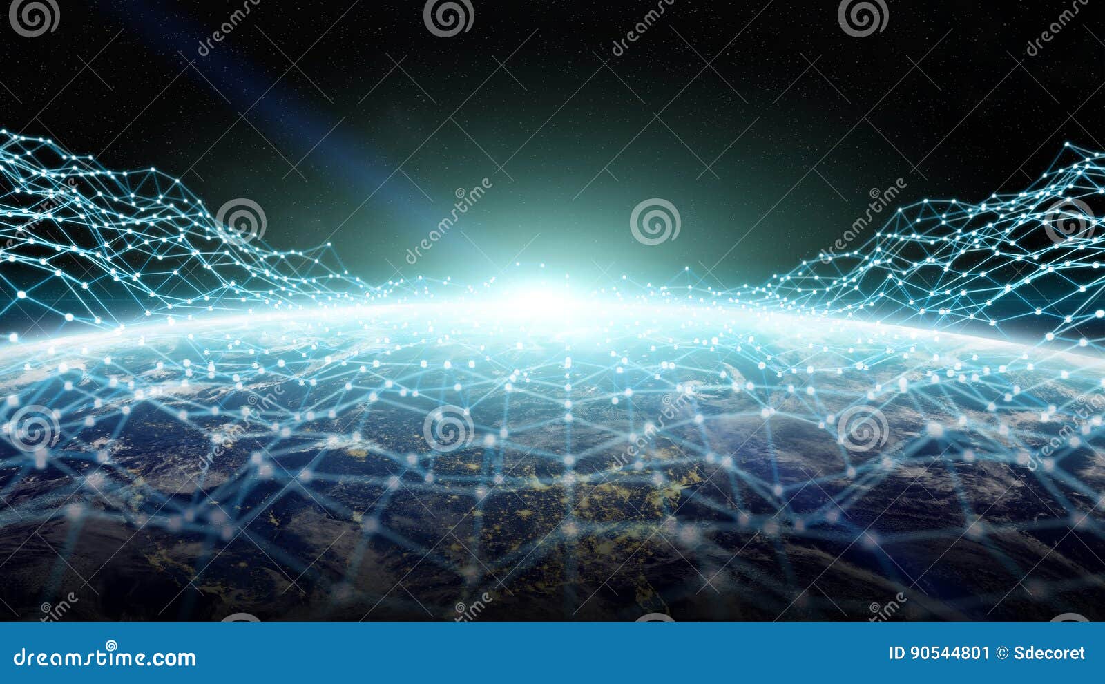 Data Exchange and Global Network Over the World 3D Rendering Stock ...