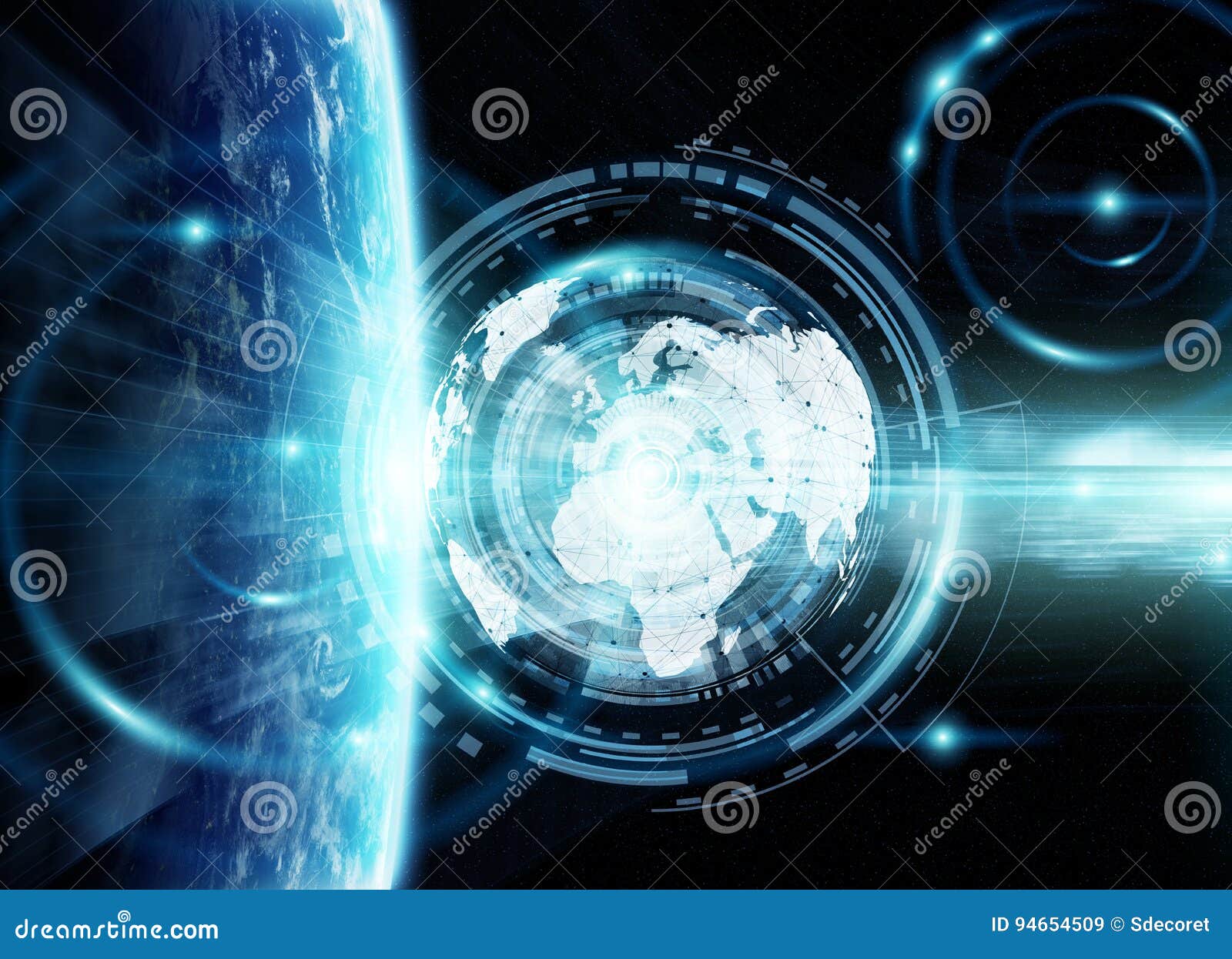 Data Exchange and Global Network Over the World 3D Rendering Stock ...