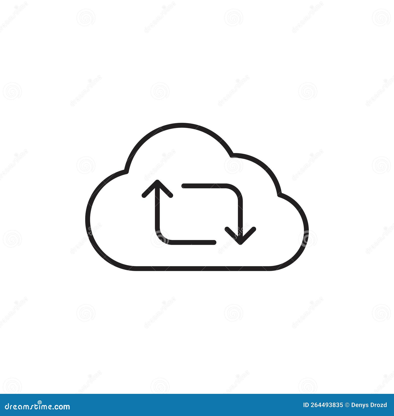 Data Exchange Icon Vector. Cloud Server Illustration Sign. Data Store ...