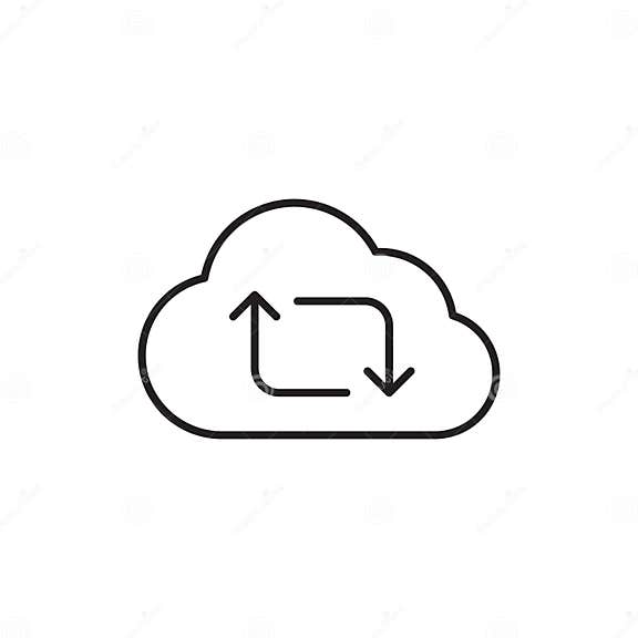 Data Exchange Icon Vector. Cloud Server Illustration Sign. Data Store ...