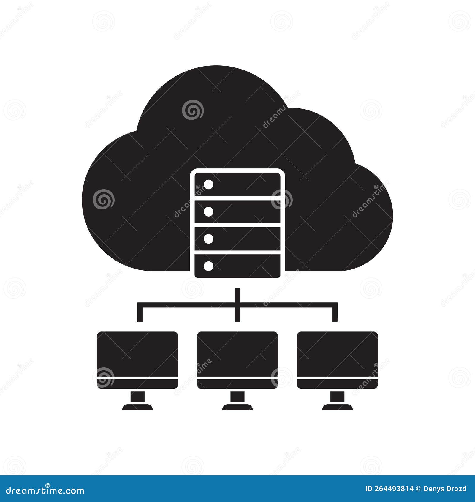 Data Exchange Icon Vector. Cloud Server Illustration Sign. Data Store Symbol. Cloud Logo Stock ...