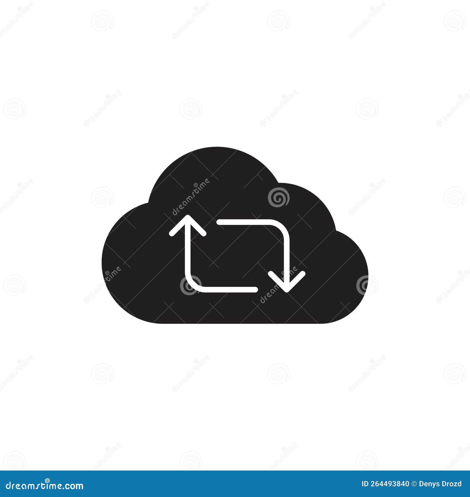 Data Exchange Icon Vector. Cloud Server Illustration Sign. Data Store ...