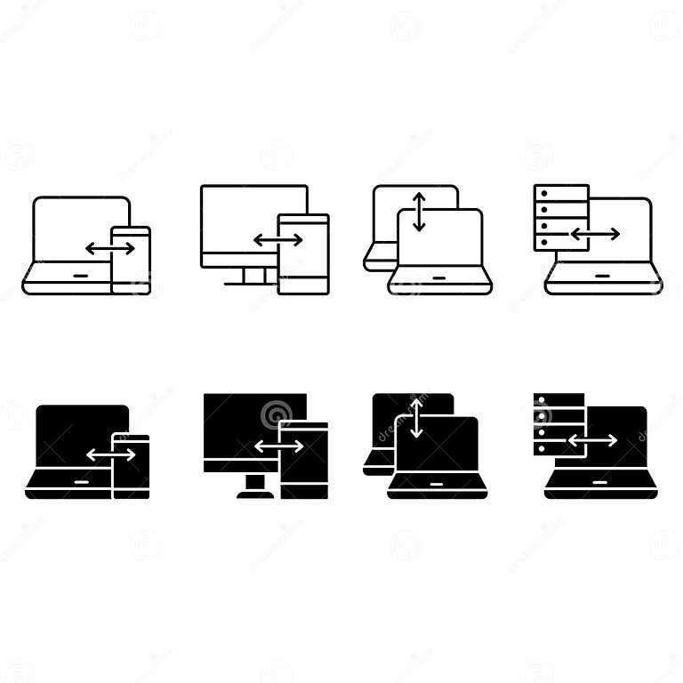 Data Exchange Icon Vector. Data Transfer Illustration Sign. Server ...