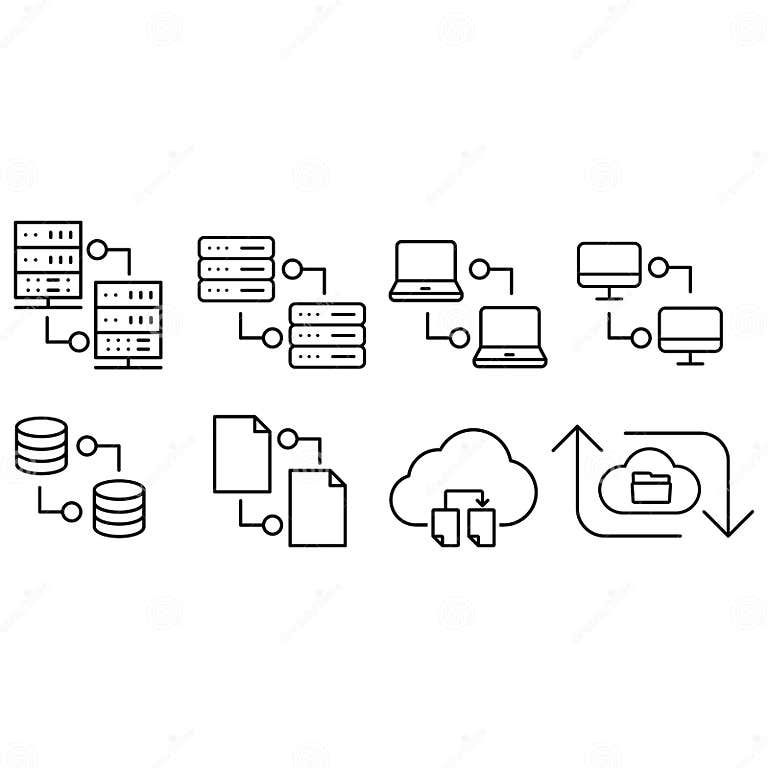 Data Exchange Icon Vector. Data Transfer Illustration Sign. Server ...