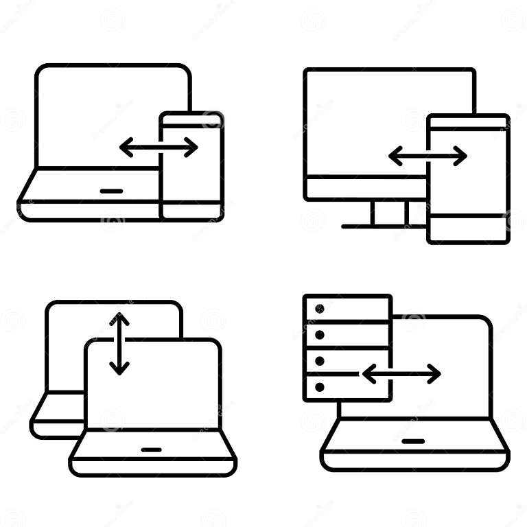 Data Exchange Icon Vector. Data Transfer Illustration Sign. Server ...