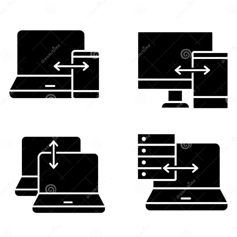 Data Exchange Icon Vector. Data Transfer Illustration Sign. Server ...