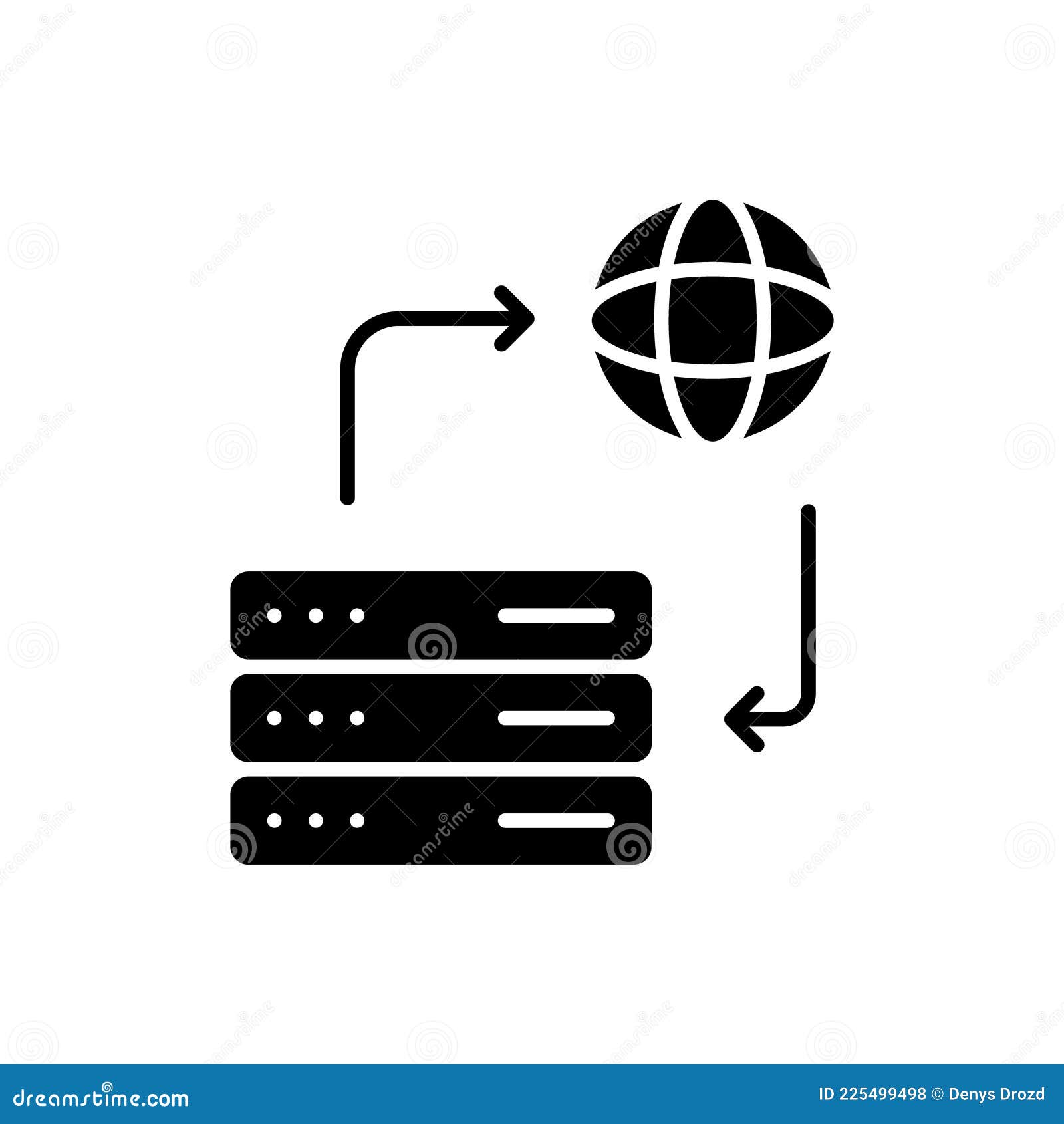 Data Exchange Icon Vector. Transfer Information Illustration Sign. File ...
