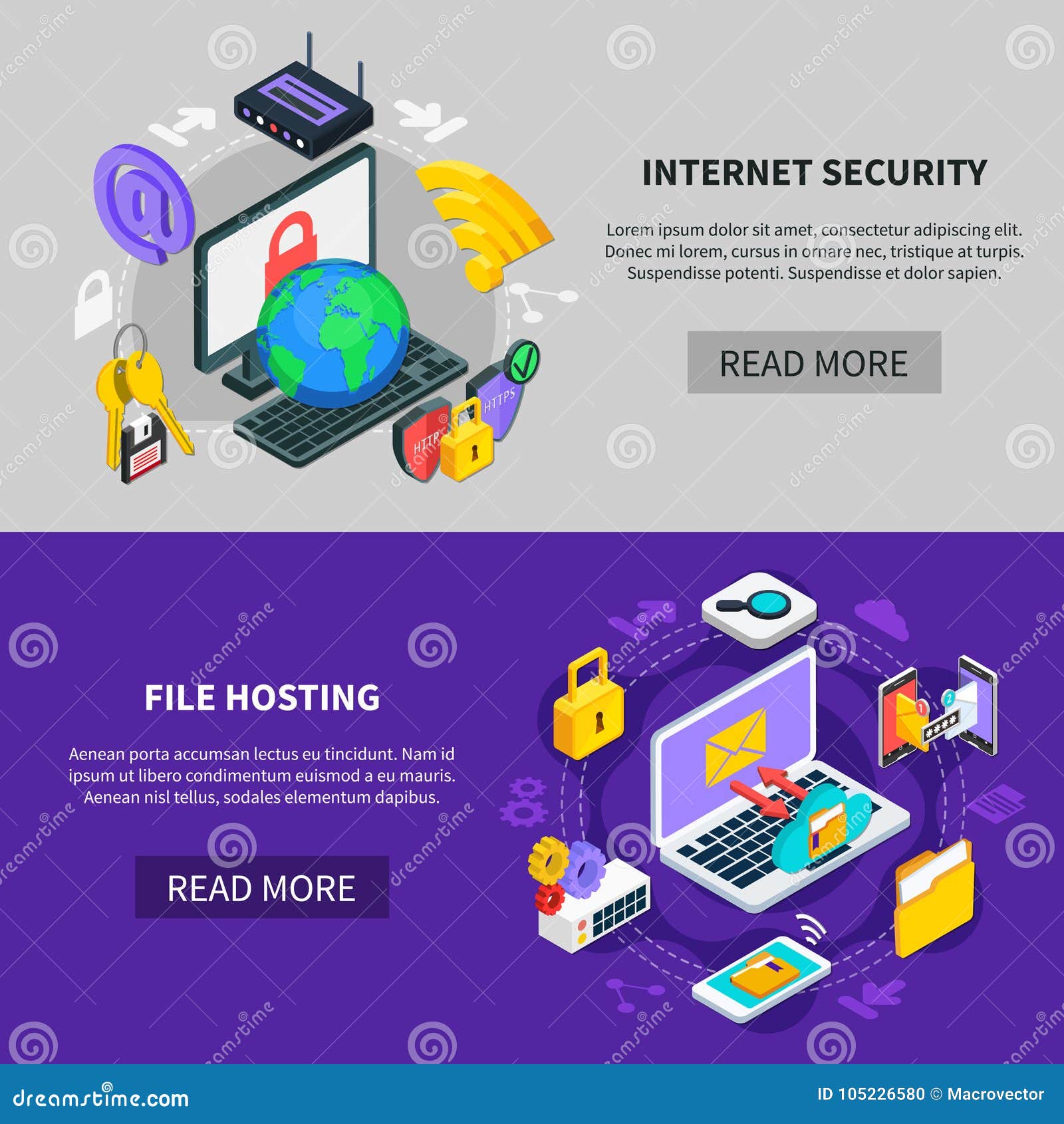 Data Exchange and Protection Services Stock Vector - Illustration of ...