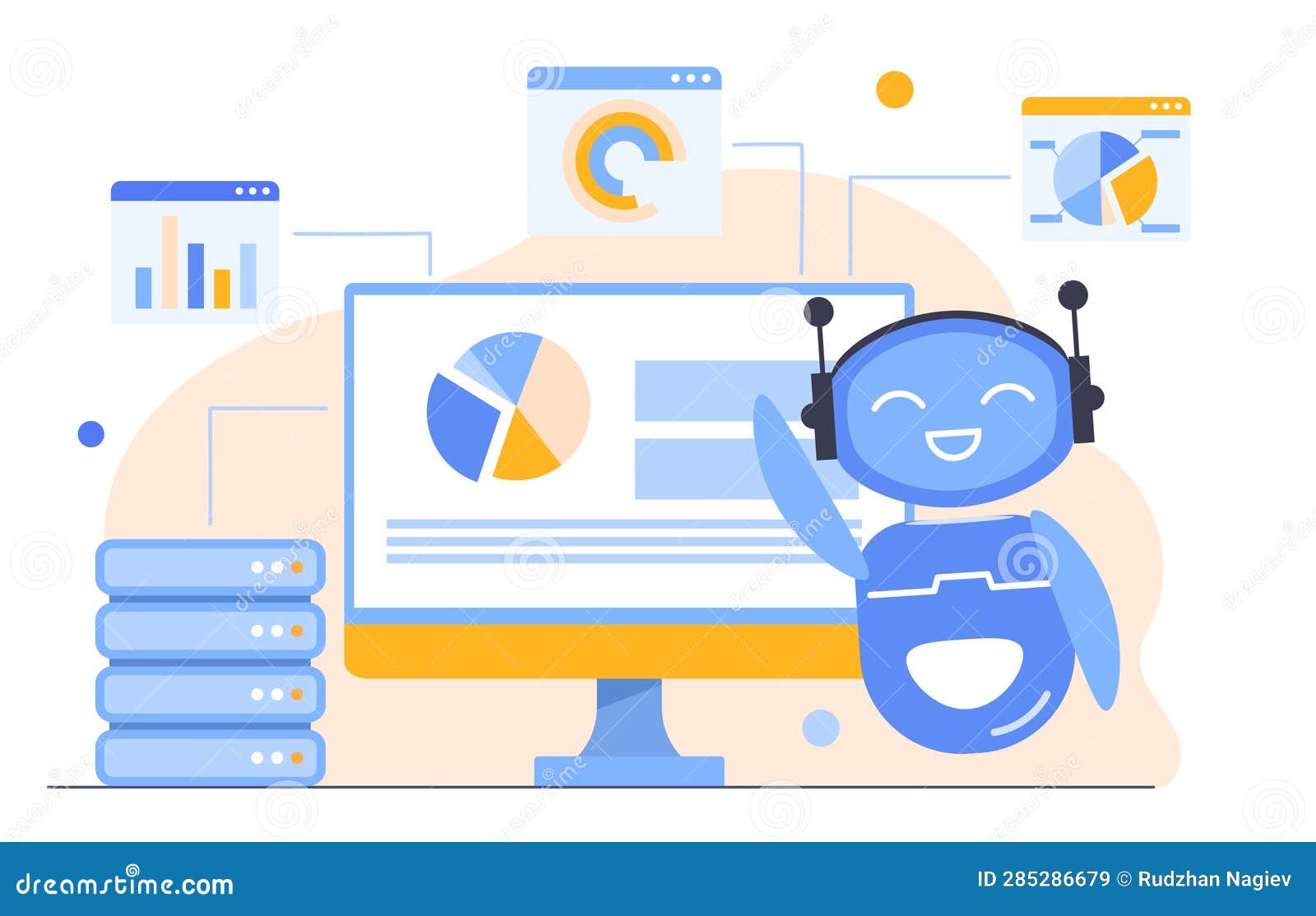 Data Extraction Vector Concept Stock Illustration - Illustration of system, analysis: 285286679