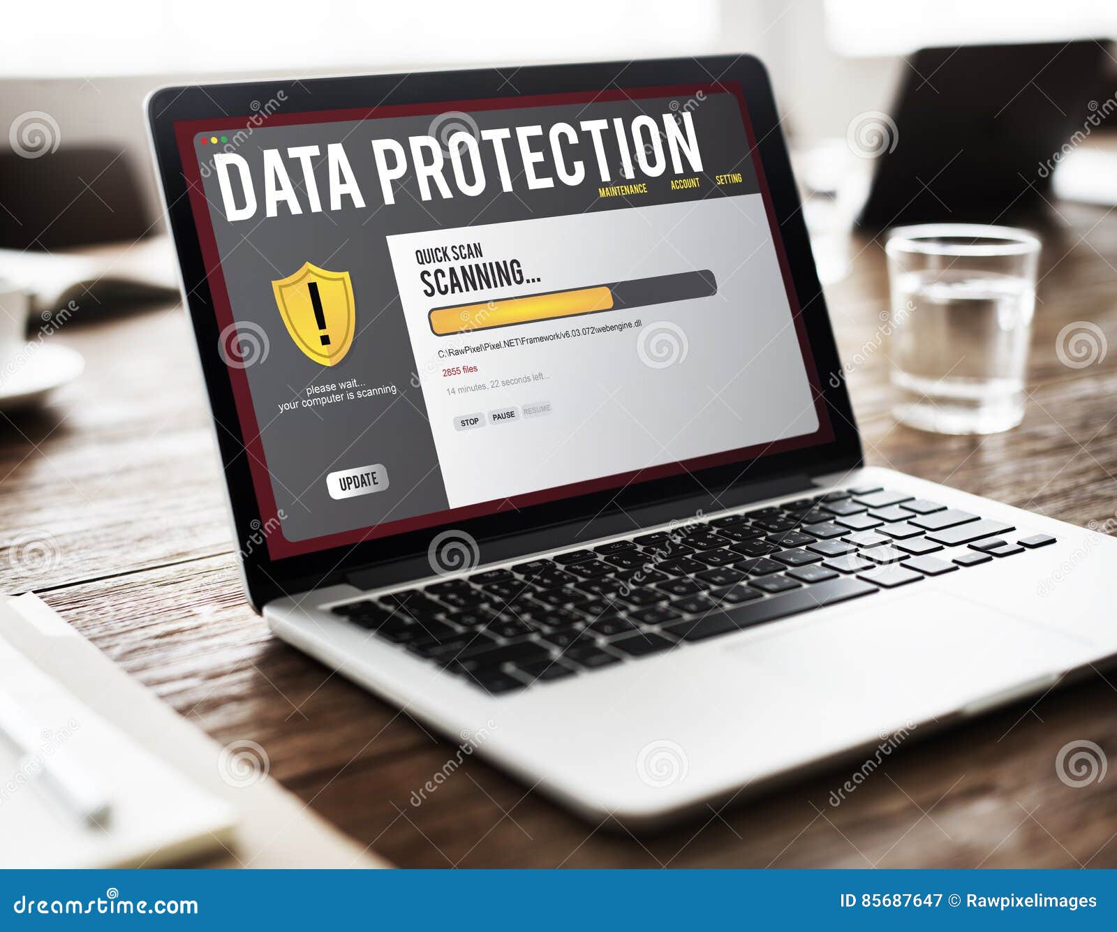 Data File Protection Firewall Malware Removal Concept Stock Image ...