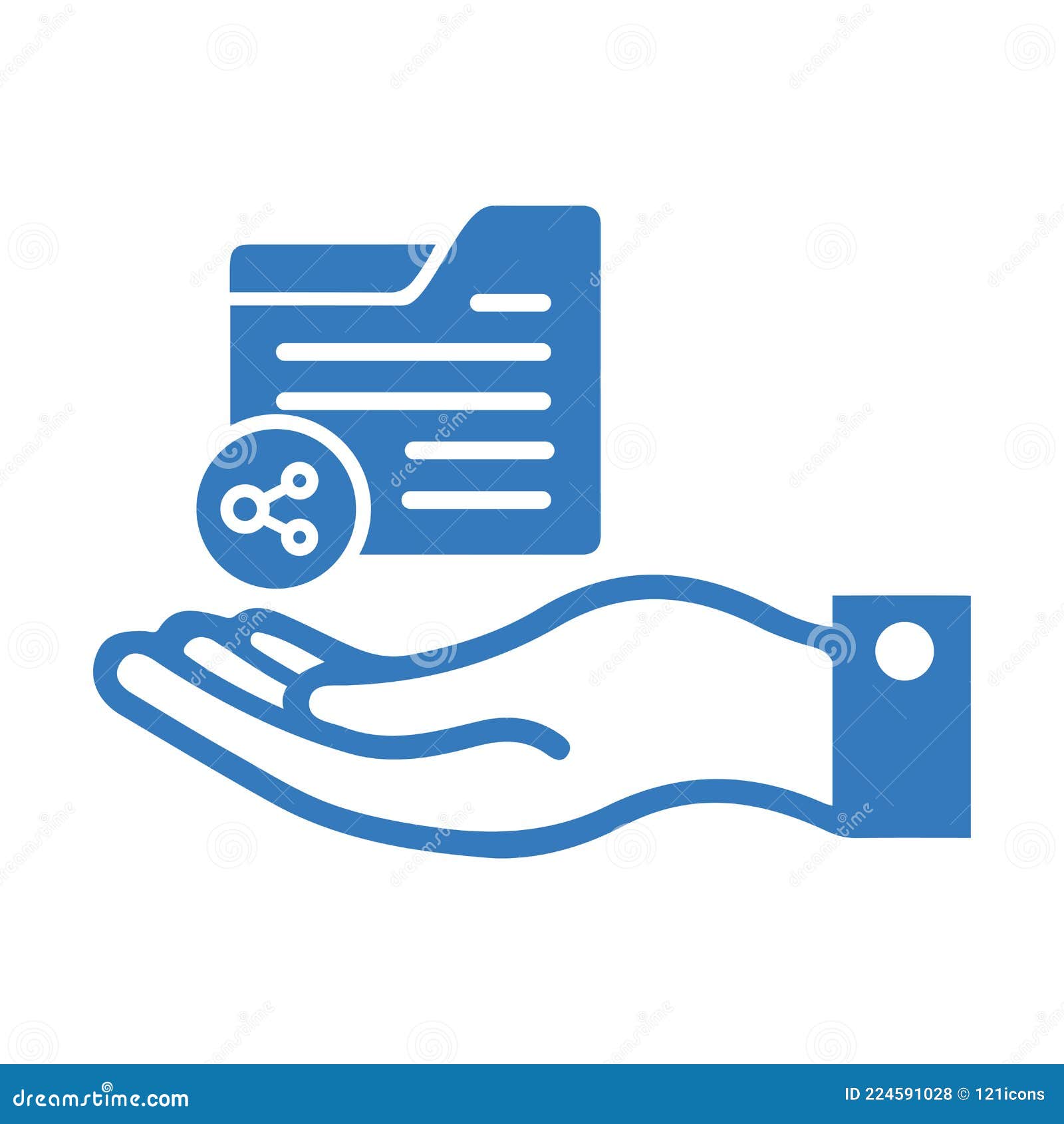 Data, File, Share Icon. Blue Color Design Stock Vector - Illustration ...