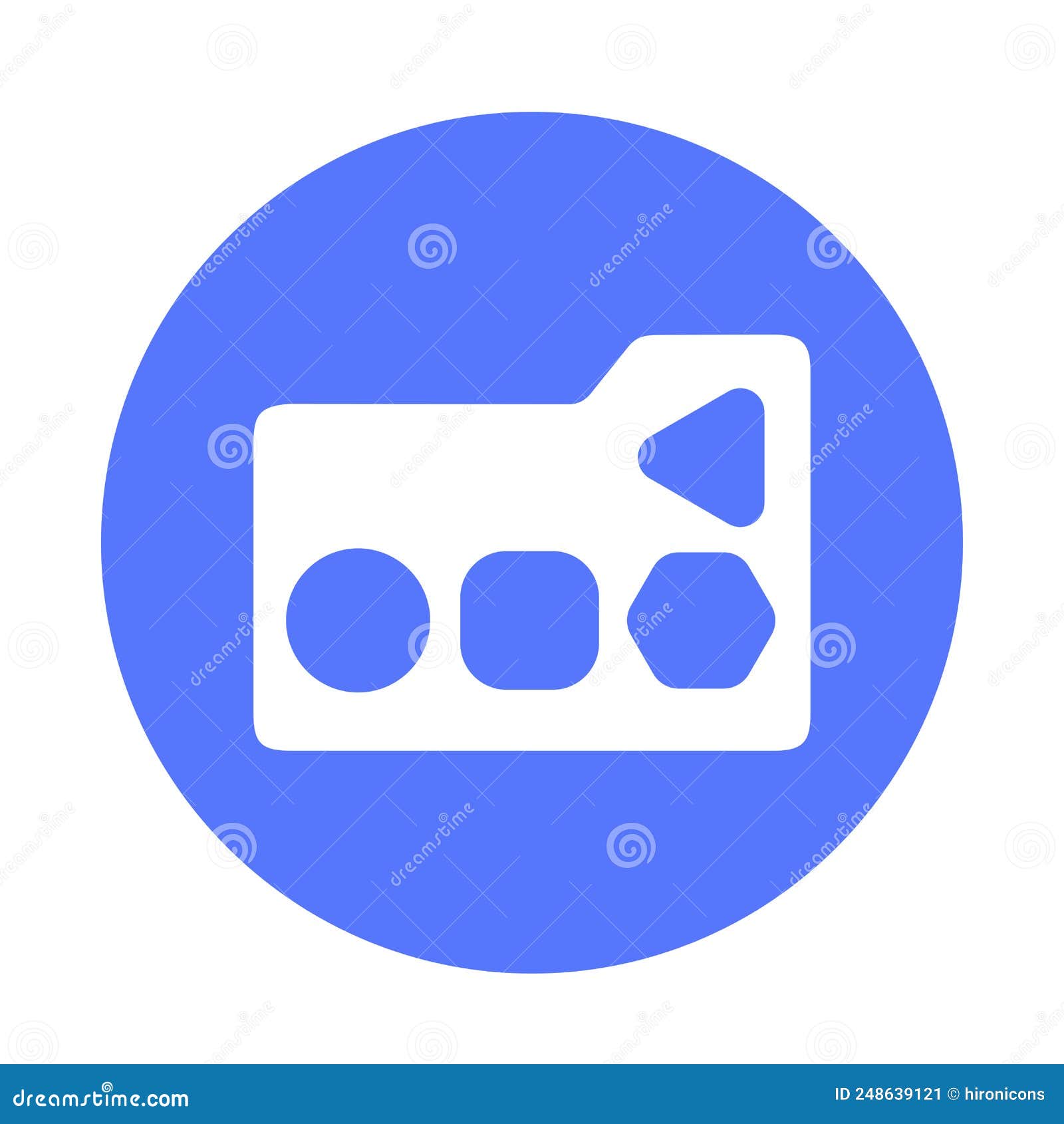 Data File, Unstructured Data Icon. Blue Color Design Stock Illustration ...