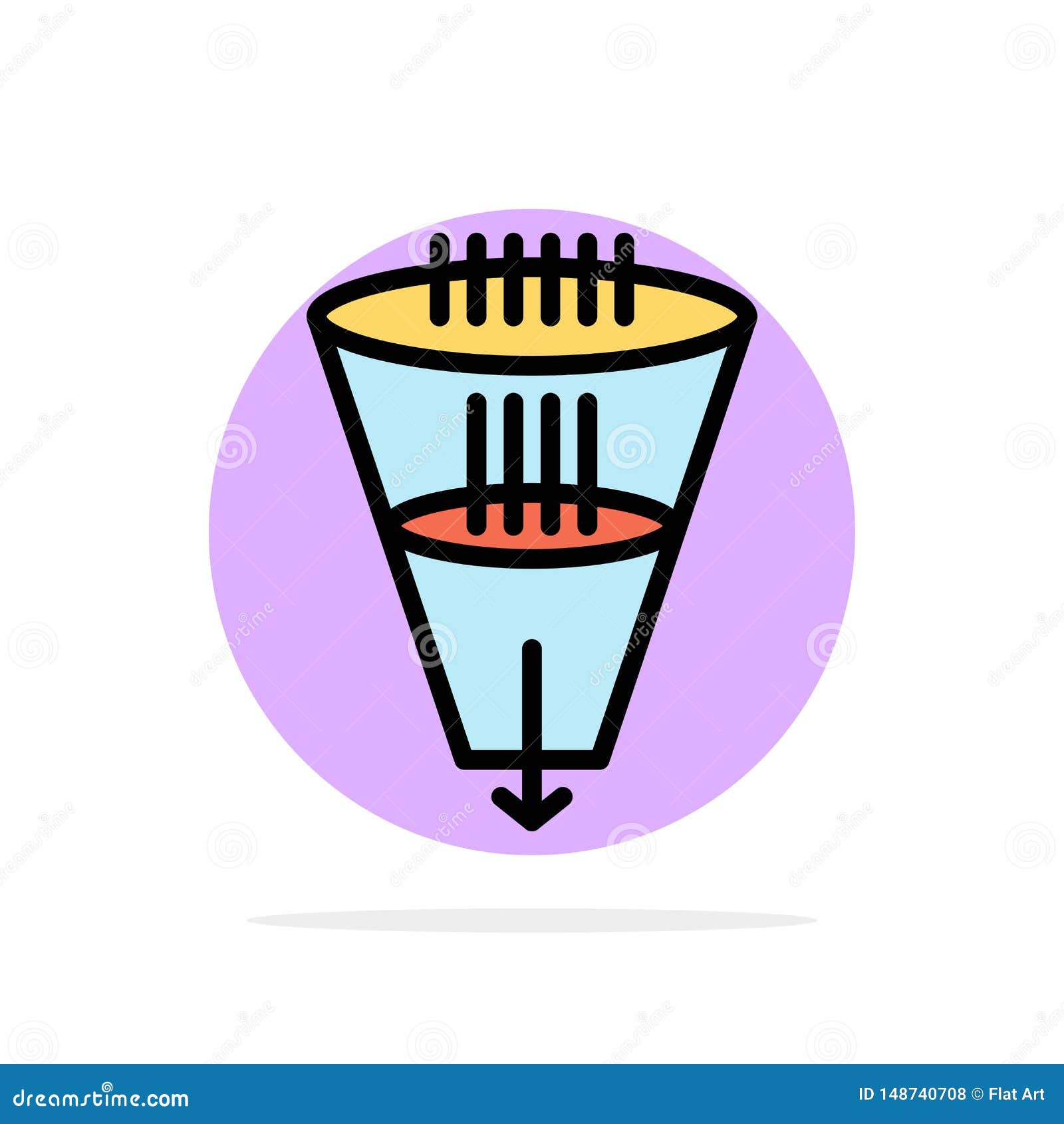 Data, Filter, Filtering, Filtration, Funnel Abstract Circle Background ...
