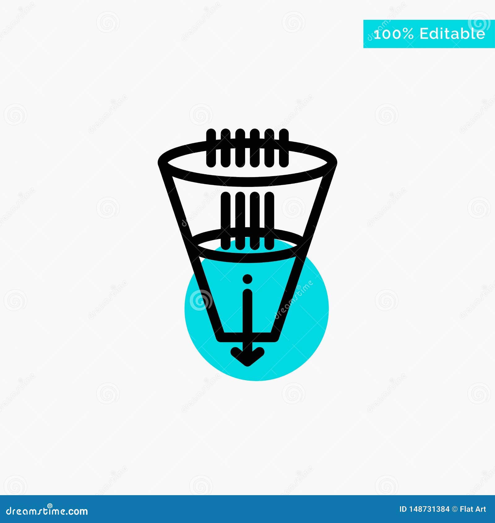 Data, Filter, Filtering, Filtration, Funnel Turquoise Highlight Circle ...