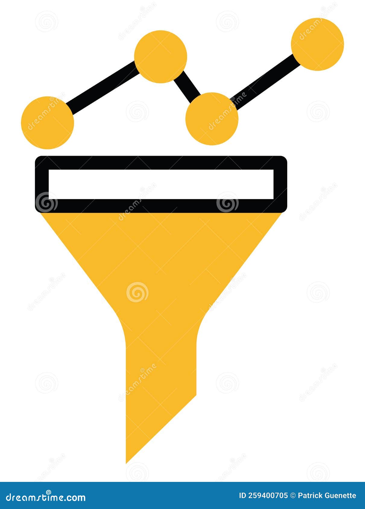 Bottleneck Chart Thin Line Icon. Consumption Pyramid, Funnel Diagram ...