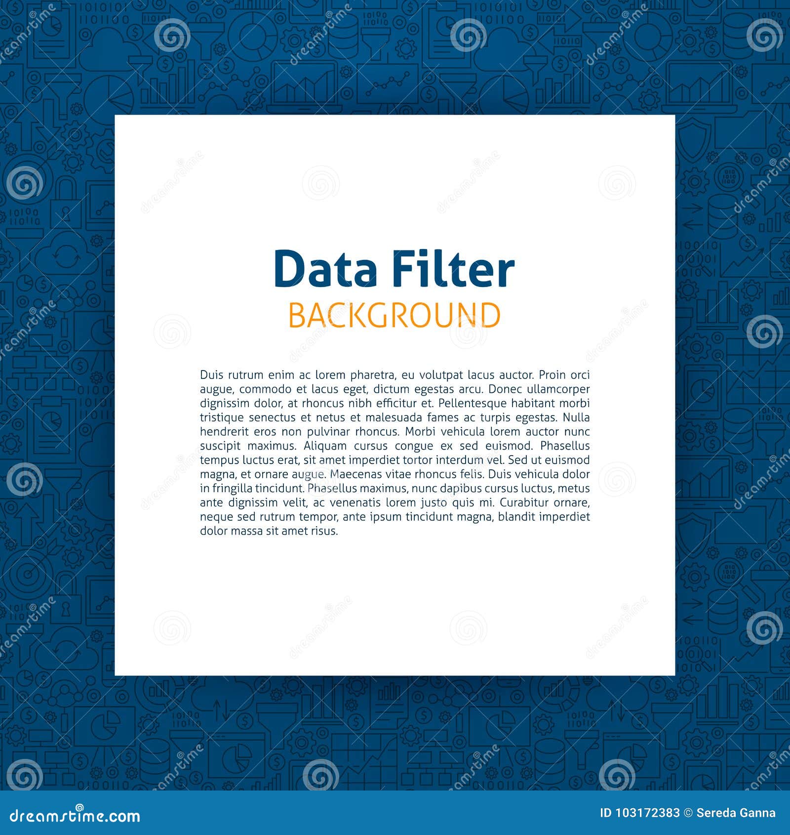 Data Filter Paper Template stock vector. Illustration of diagram ...
