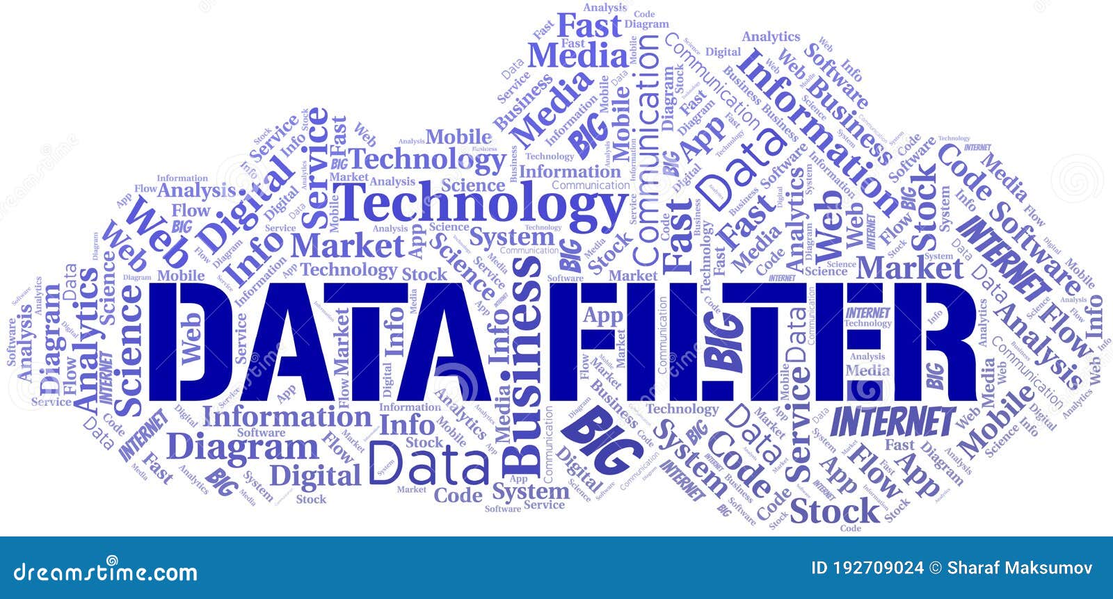 Data Filter Vector Word Cloud, Made with Text only. Stock Vector ...