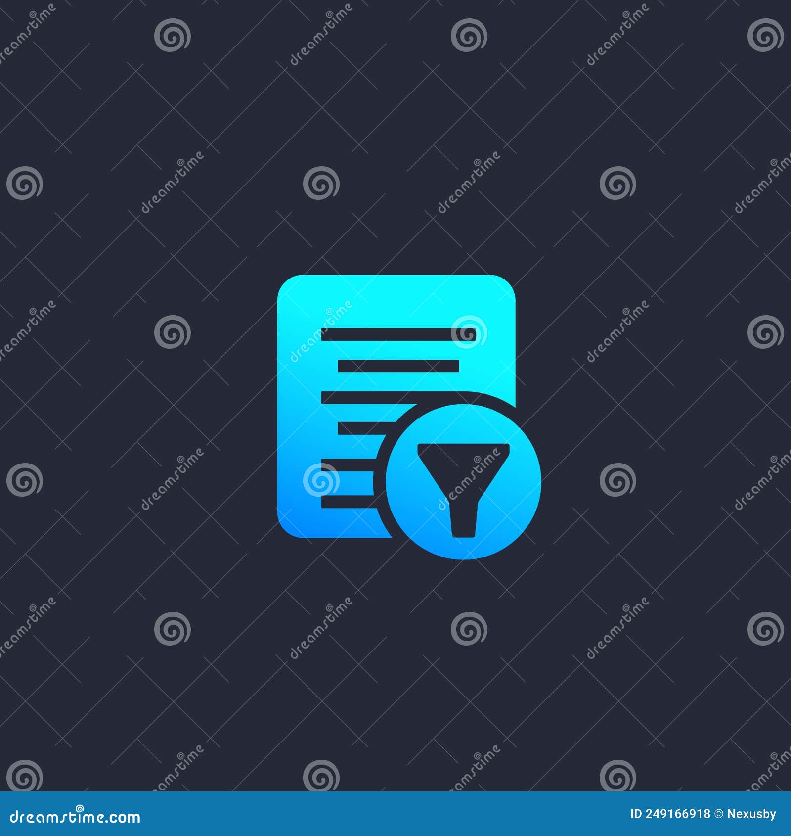 Data Filtering Icon for Web Stock Vector - Illustration of collect ...