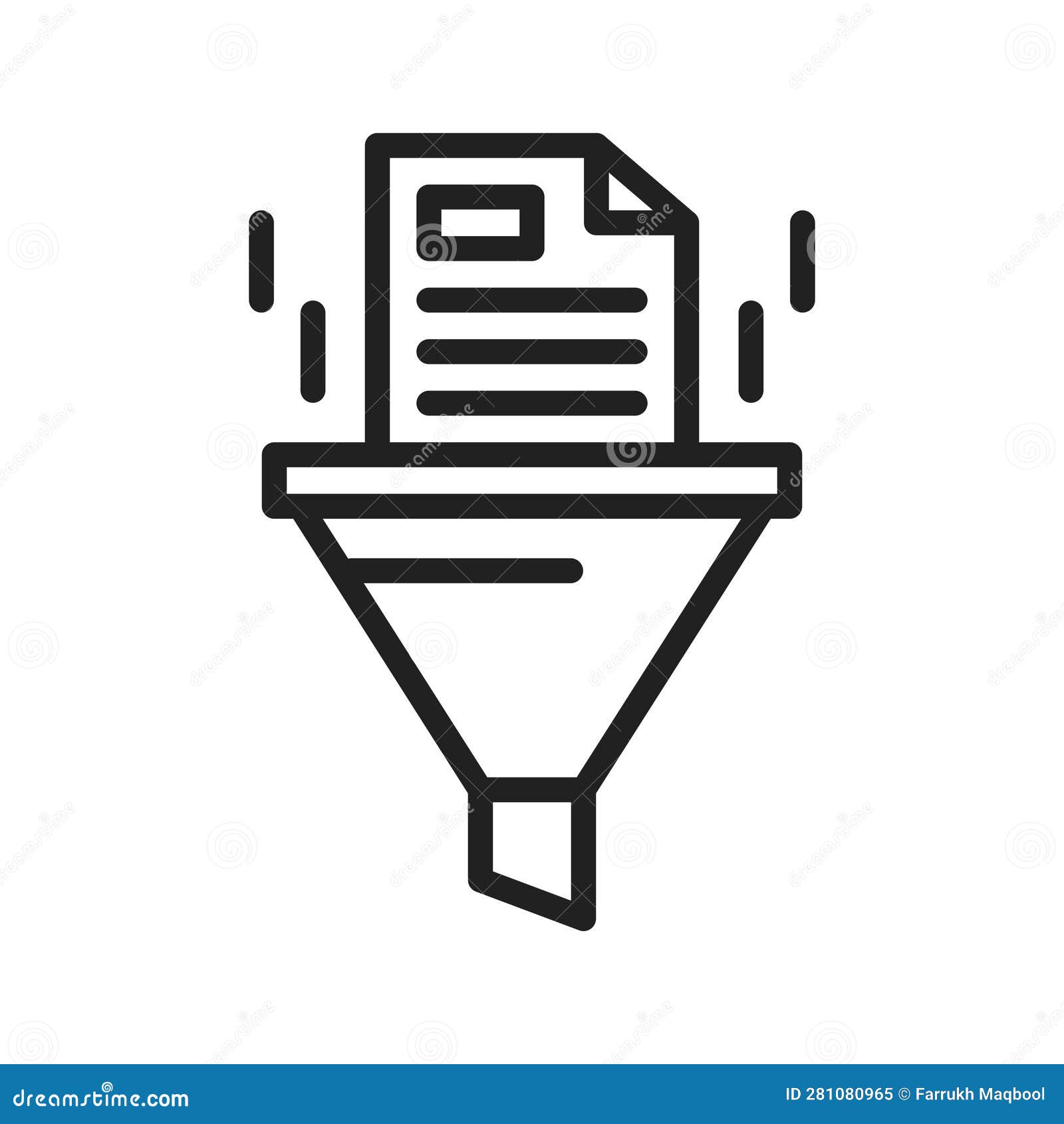 Data Filtering System Icon Image. Stock Vector - Illustration of design ...