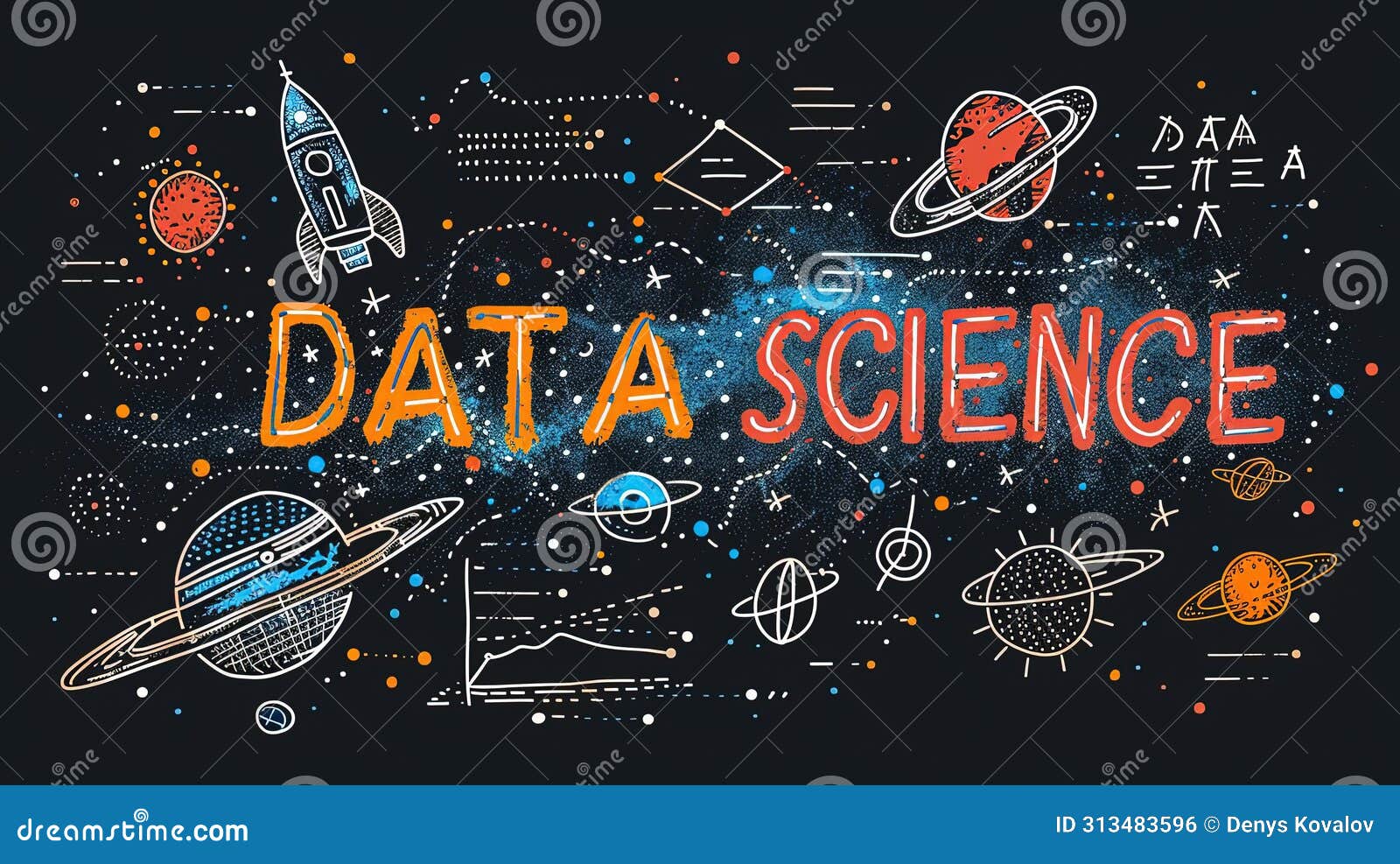 Data Flow Concept Big Data Technology And Data Science Illustration Visualizing Complex