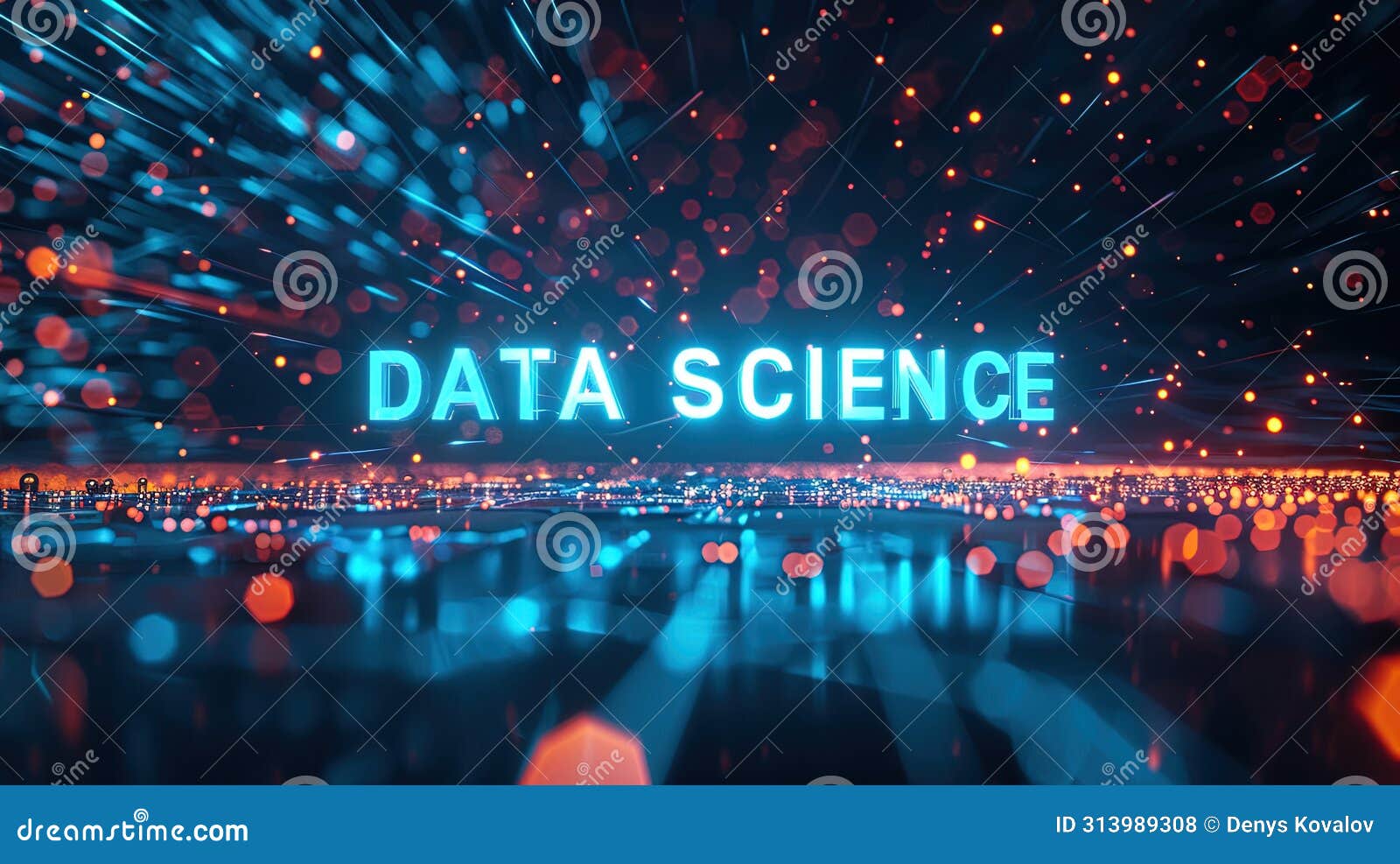 Data Flow Concept Big Data Technology And Data Science Illustration Visualizing Complex